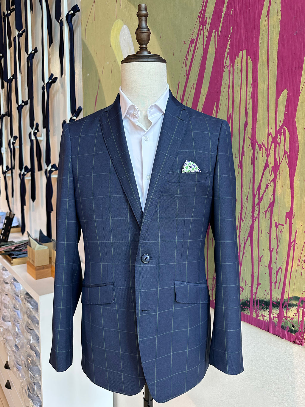 Pelotonia Navy Windowpane Blazer (Final Sale) – Pursuit