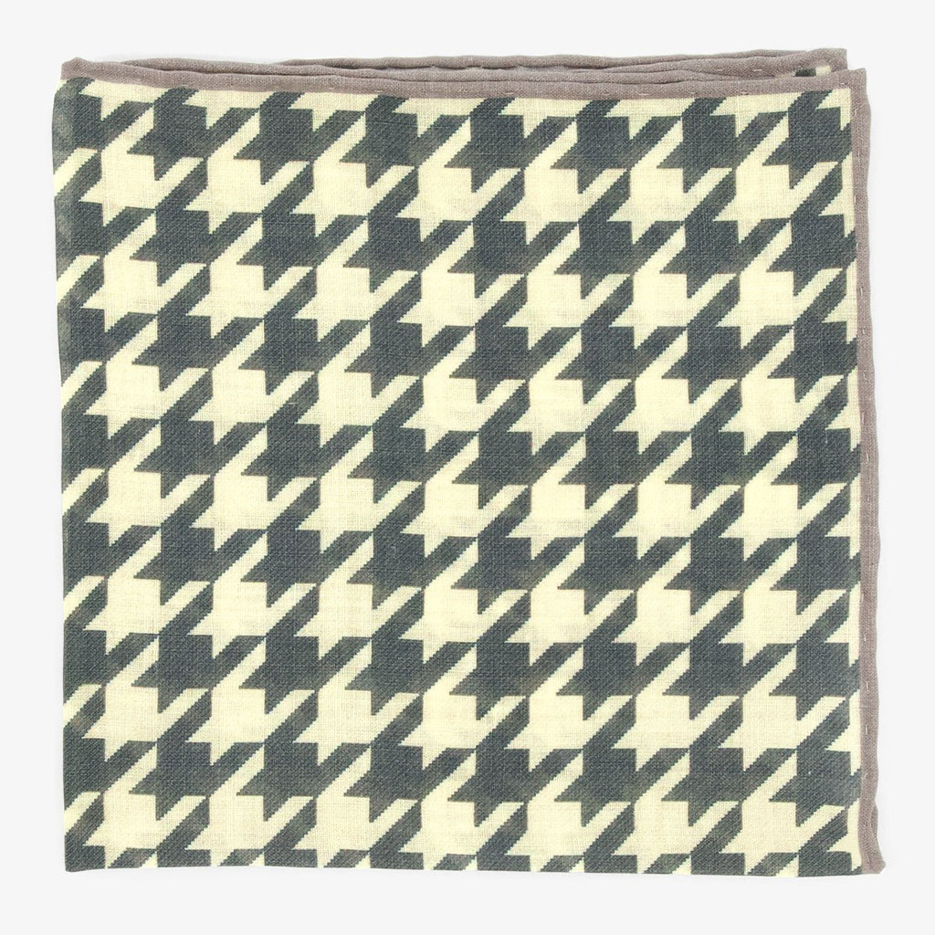Charcoal Large Houndstooth Pocket Square – Pursuit